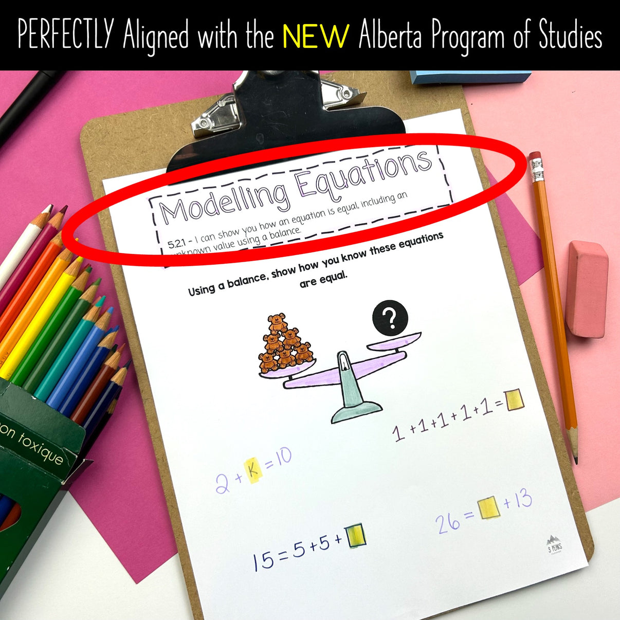 Grade 3 Alberta Math - Algebra Unit - Interactive Math Notebook – 3 ...