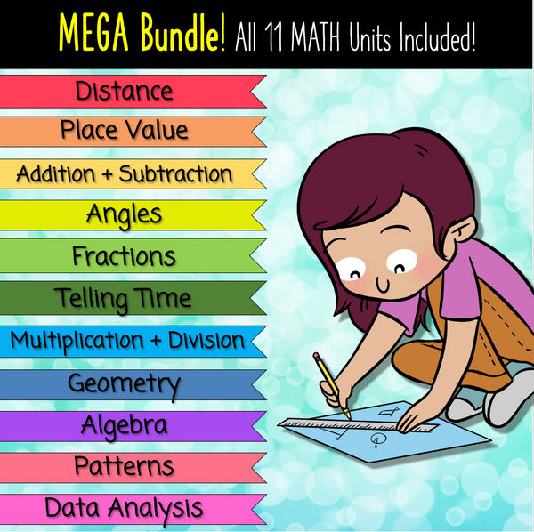 BUNDLE: Grade 3 Alberta Math - ALL Math Notebooks - Entire Year/Curric – 3 Peaks Classroom