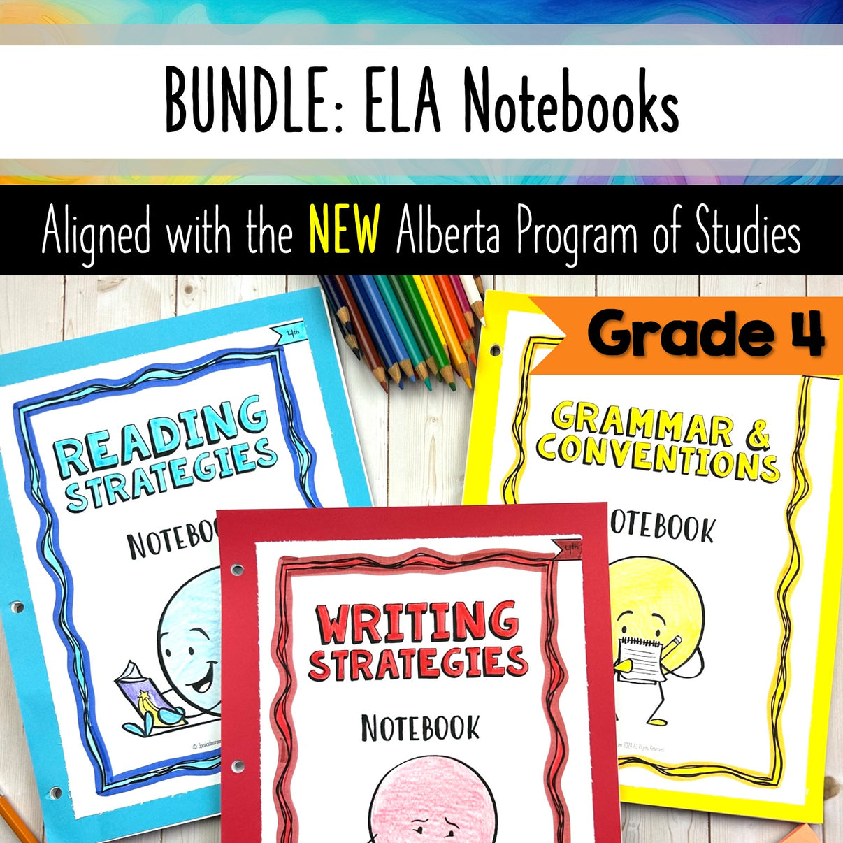 BUNDLE: Grade 4 Language Arts Notebook - Reading, Writing, and Grammar ...