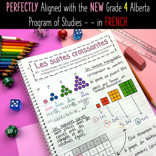 Grade 4 Math Alberta FRENCH - Les suites - Patterns Unit - Interactive ...