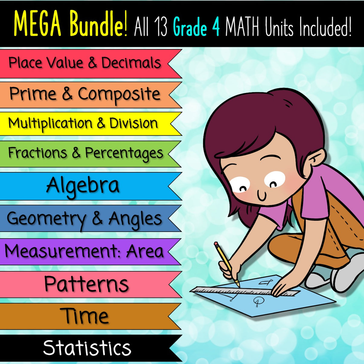 BUNDLE Alberta Grade 4 Math: Interactive Math Notebooks - All 13 Units ...