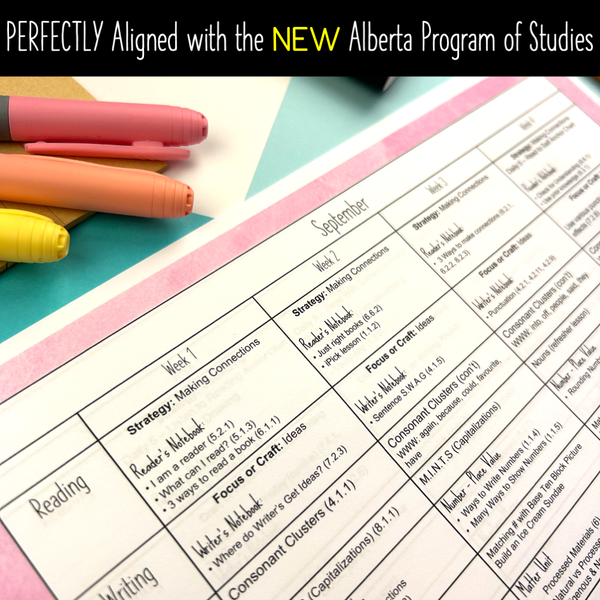 Grade 3 Year Plans - Long Range Plans - Aligned with NEW Alberta Curri ...